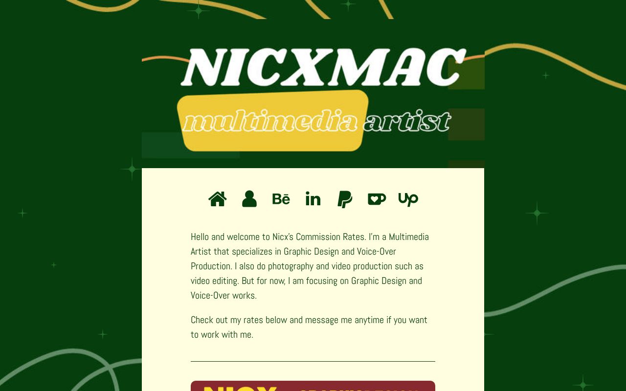 Nicx's Commission Rates